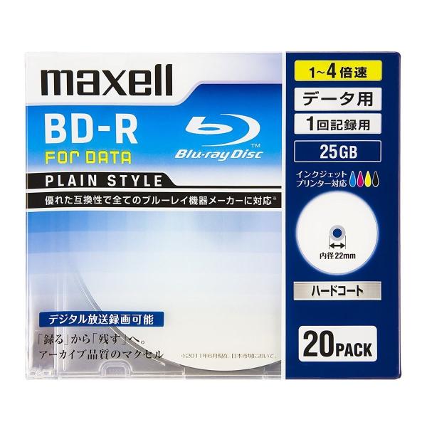 maxell データ用 BD-R 25GB 4倍速対応 プリンタブル ホワイト 20枚入 BR25PPLWPB.20Sの通販はau PAY マーケット - でんでんショッピング | au ...